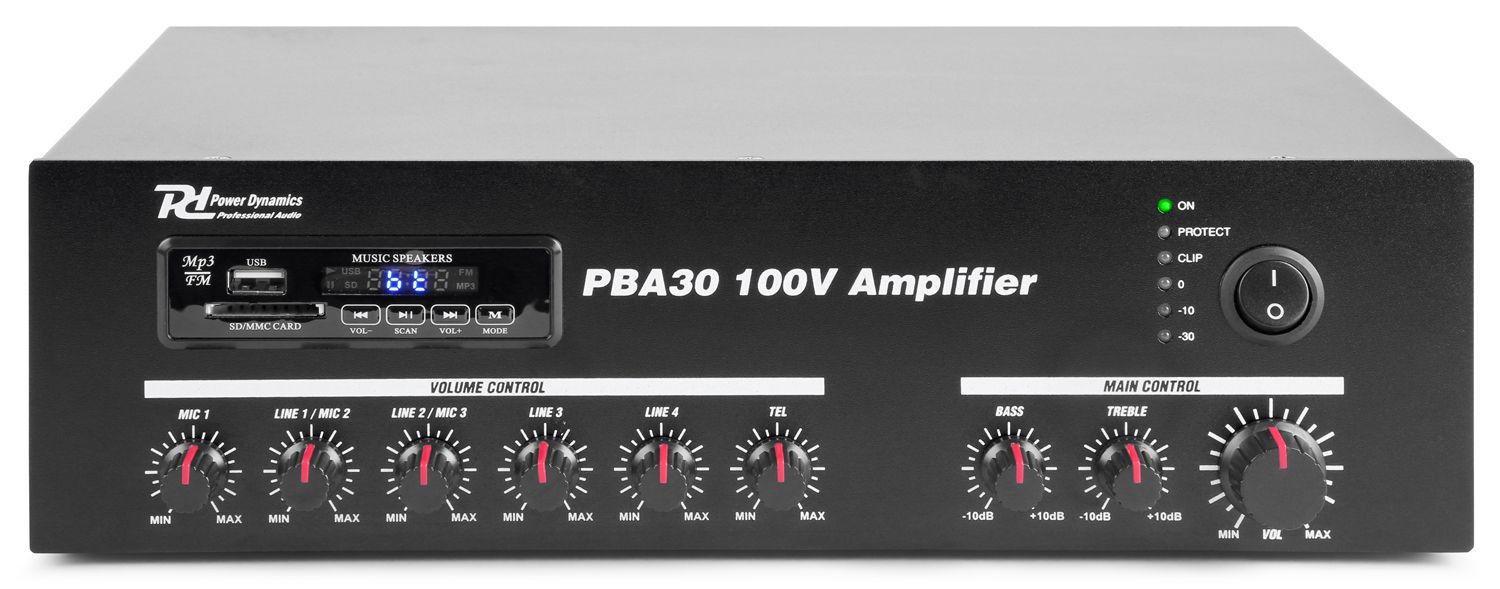 POWER DYNAMICS PBA30 Amplificador linea 100V 30W